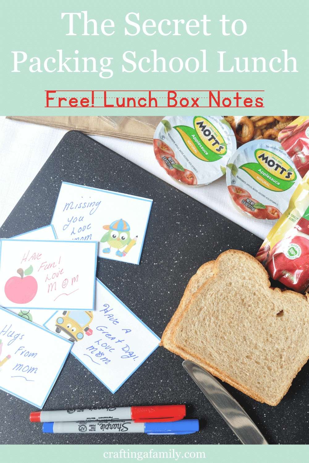 How I Pack School Lunches Once a Week with Free Printable Notes ...