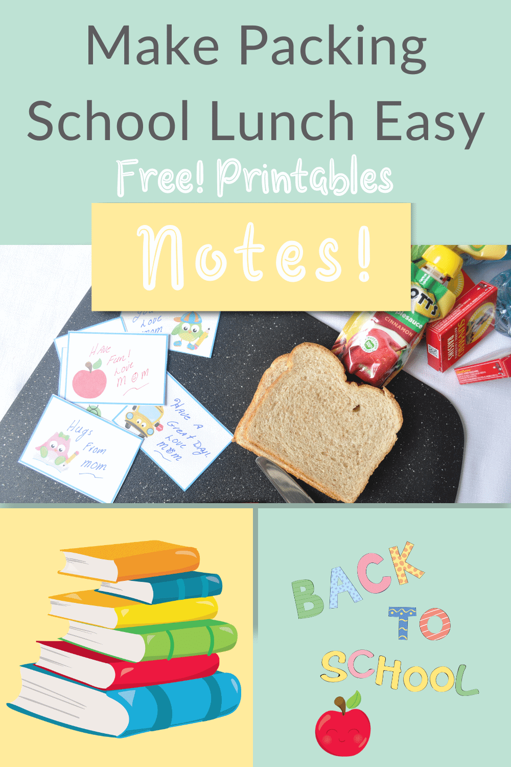 How I Pack School Lunches Once a Week with Free Printable Notes ...