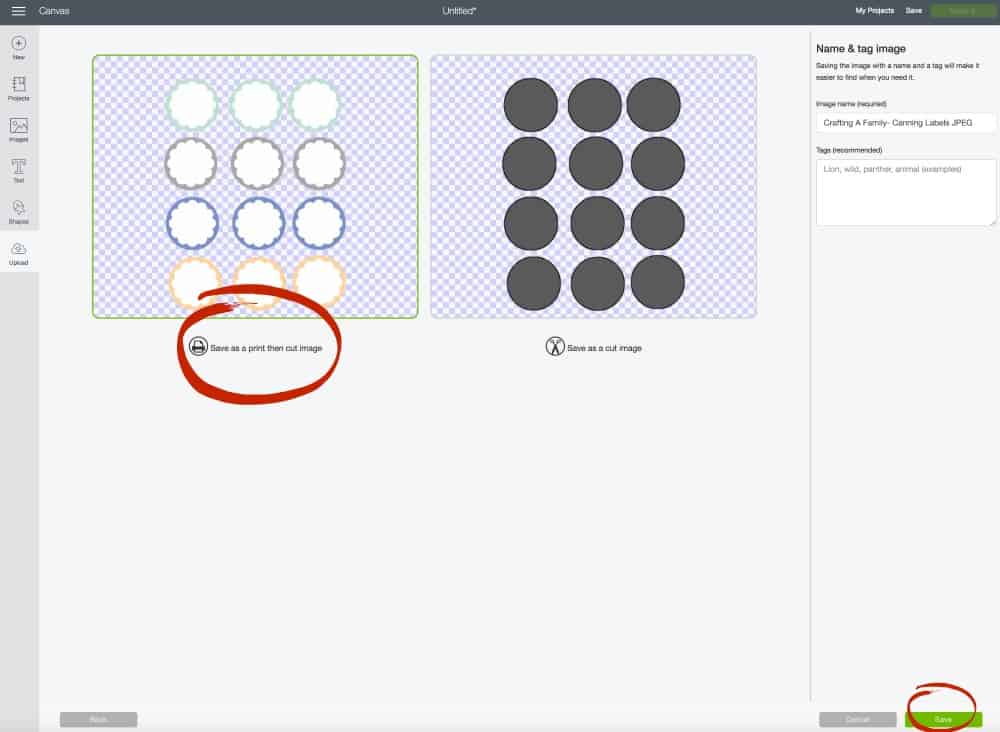 Print Cut Label Tutorial In Cricut Design Space Crafting A Family 