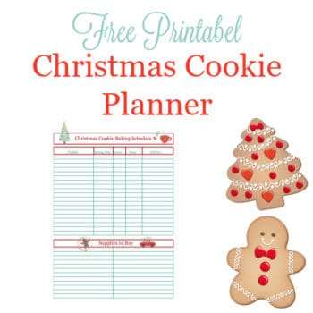 Christmas Cookie Baking Schedule Printable - Free Template