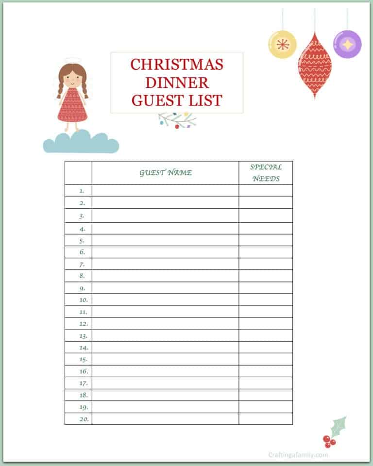 Christmas Party Planning Printable Free Free PDF Download- Crafting a ...