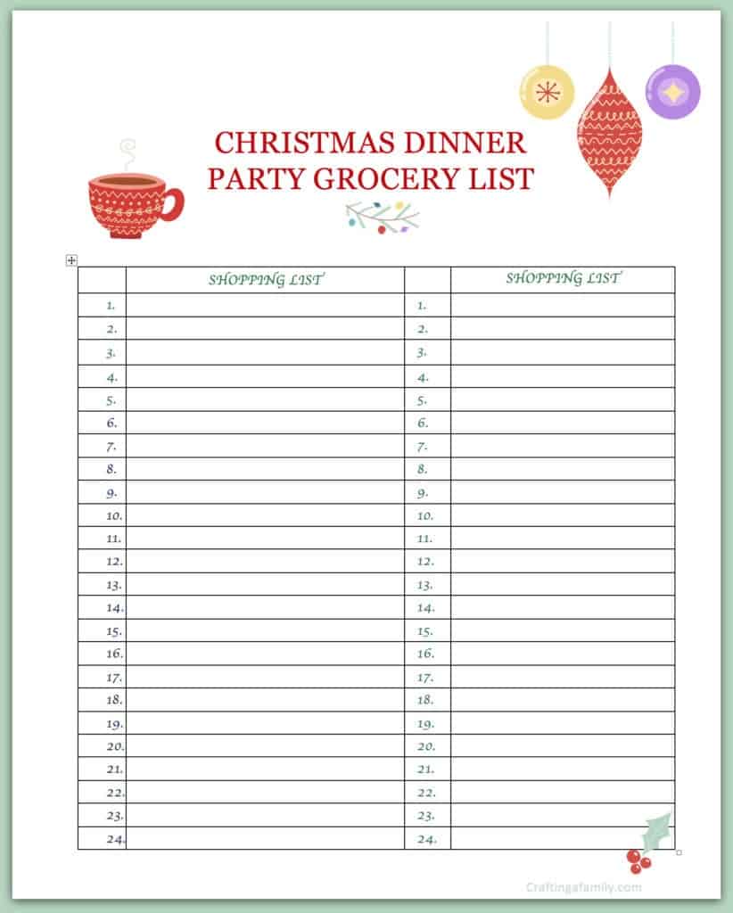 Christmas Party Planning Printable Free Free PDF Download- Crafting a ...