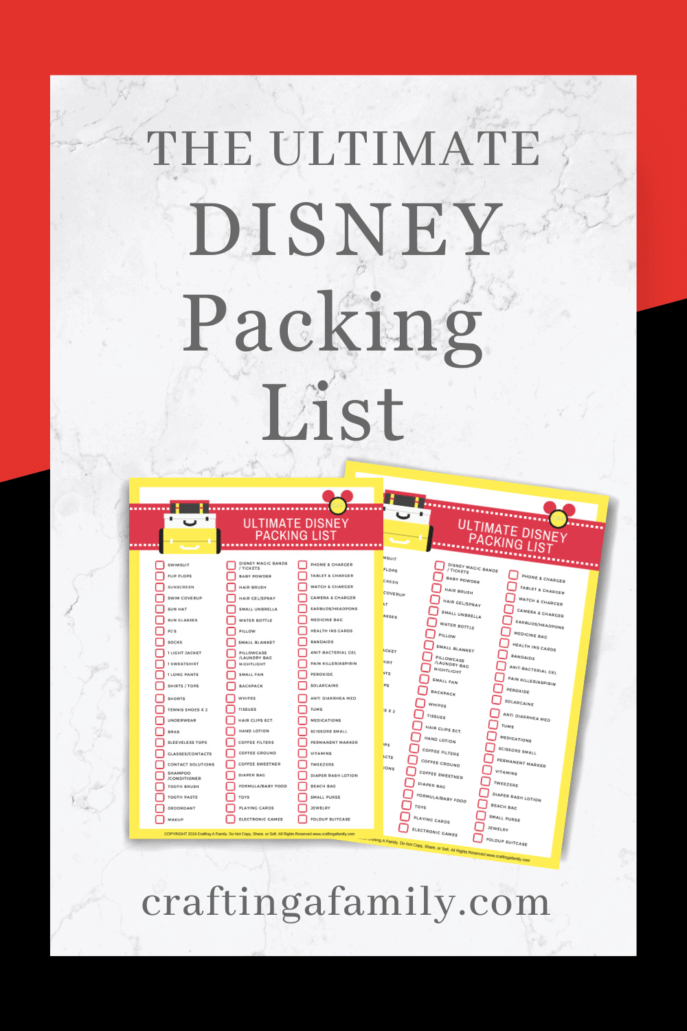 Ultimate Disney Packing List Printable