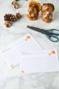 Printable Thanksgiving Recipe Cards - Crafting a Family Dinner