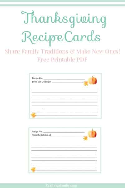 Thanksgiving Table Place Cards Free Printable - Crafting a Family Dinner