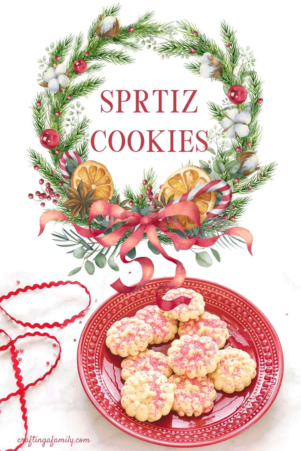 Easy Christmas Spritz Cookies ~ Crafting a Family