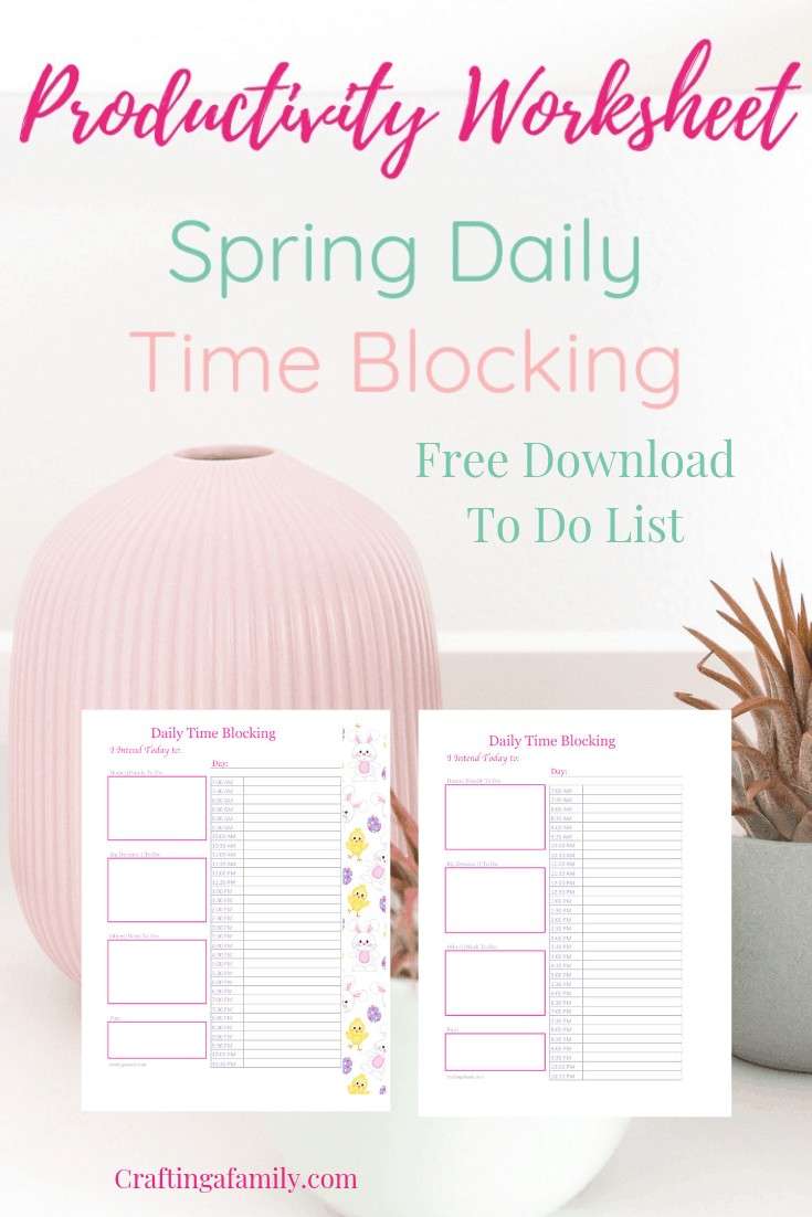 Spring Daily To Do List - Free Printable Worksheet - Crafting a Family ...