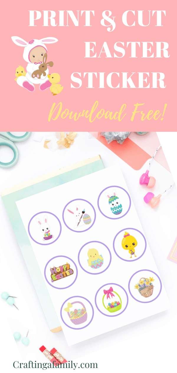 Free! Print & Cut Easter Stickers - Crafting a Family Dinner