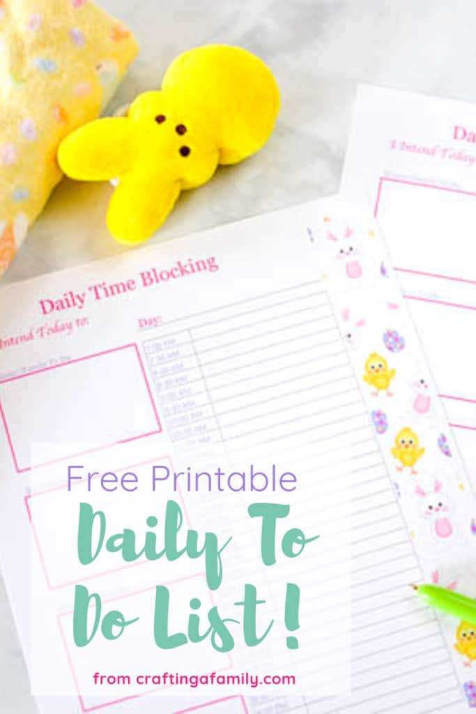 Spring Daily To Do List - Free Printable Worksheet - Crafting a Family ...