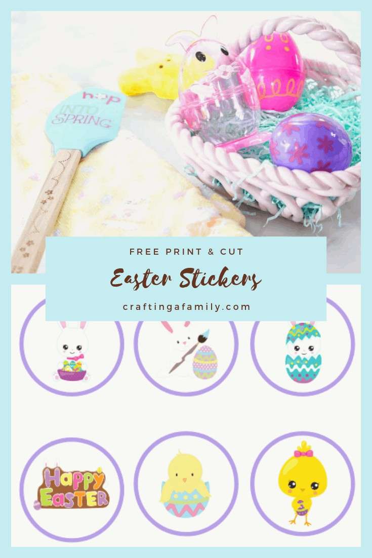 Free! Print & Cut Easter Stickers - Crafting a Family Dinner