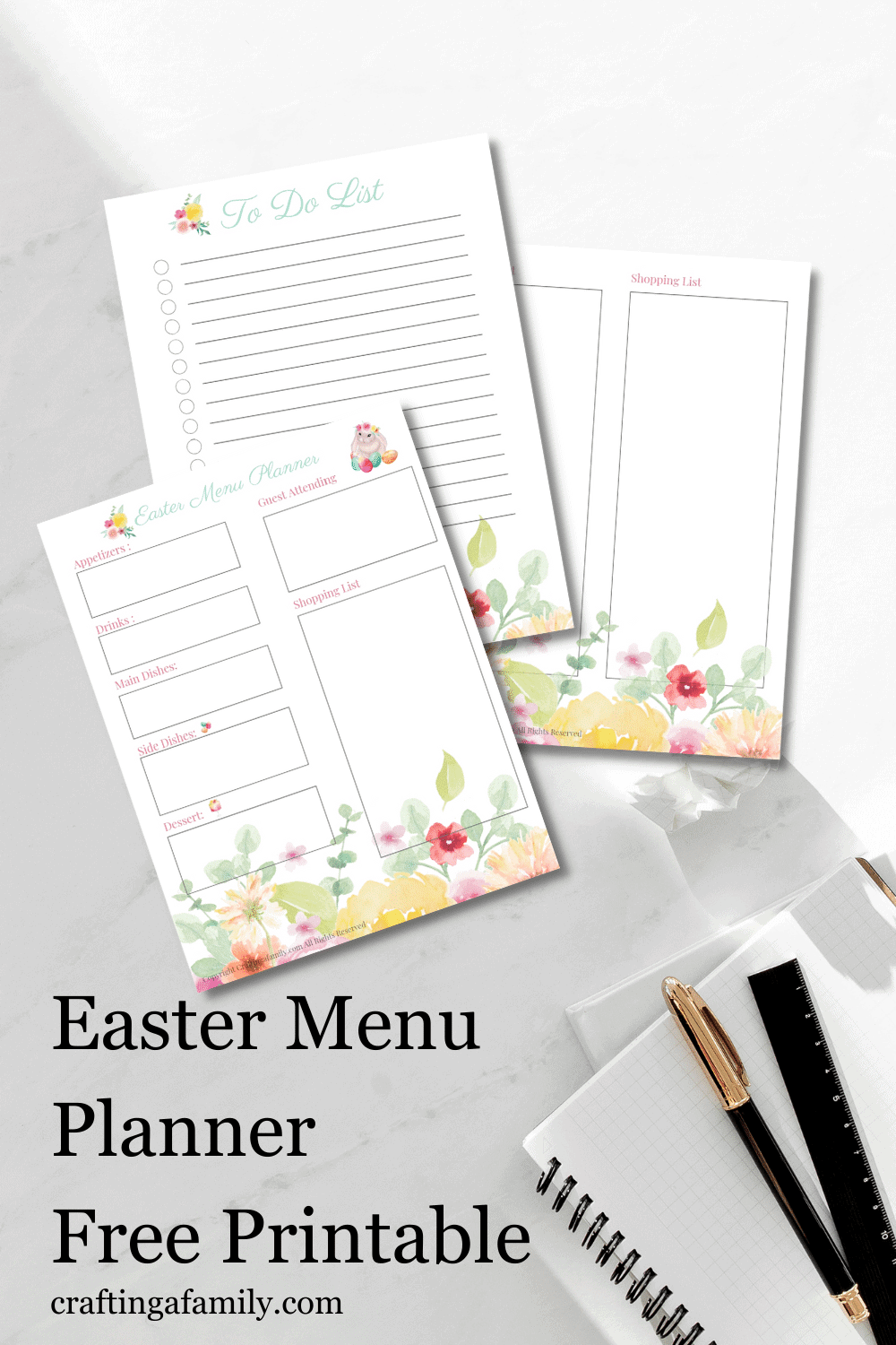 The Complete Easter Menu Planner Free Printable - Crafting a Family Dinner
