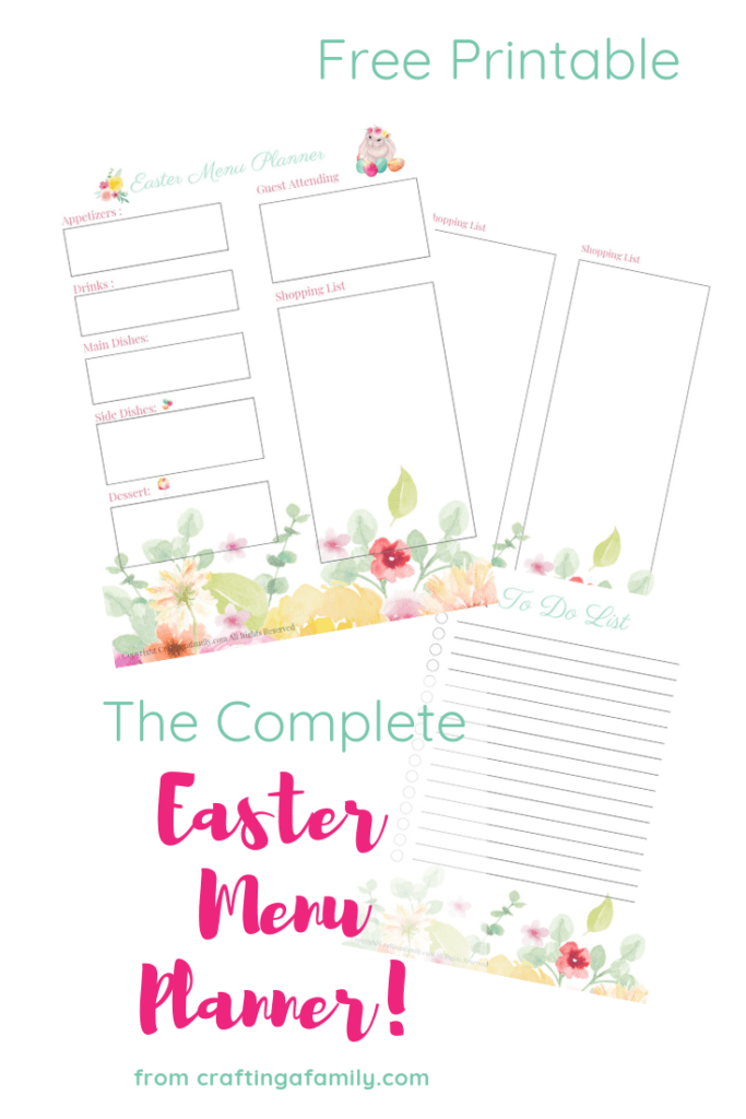 The Complete Easter Menu Planner Free Printable - Crafting a Family Dinner