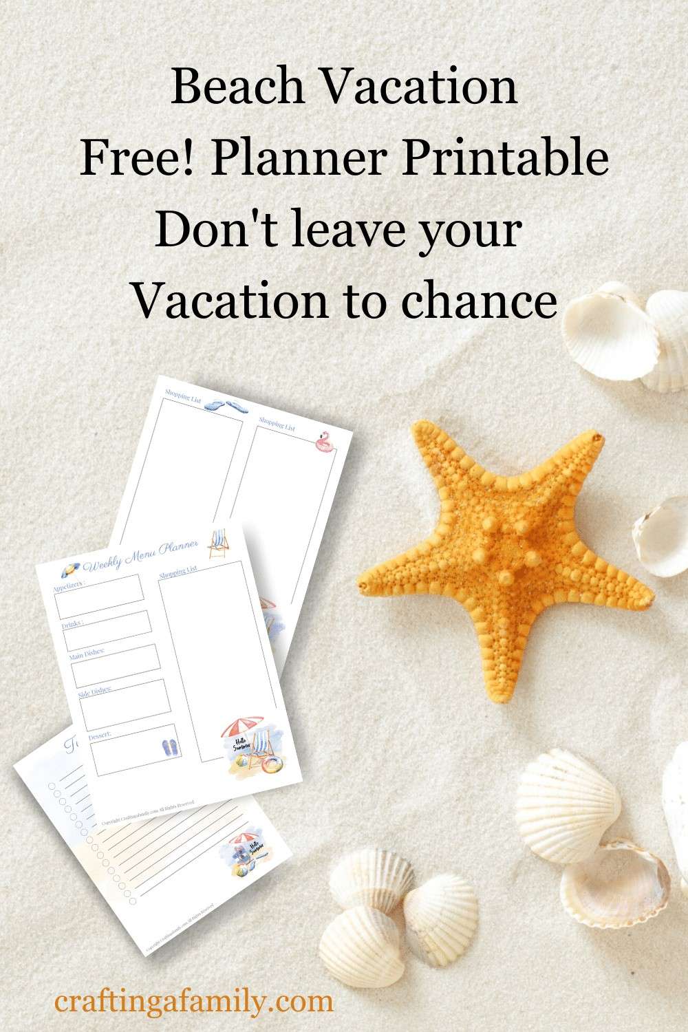 Best Beach Vacation Planner - Free PDF! 6 Worksheet - Crafting a Family ...