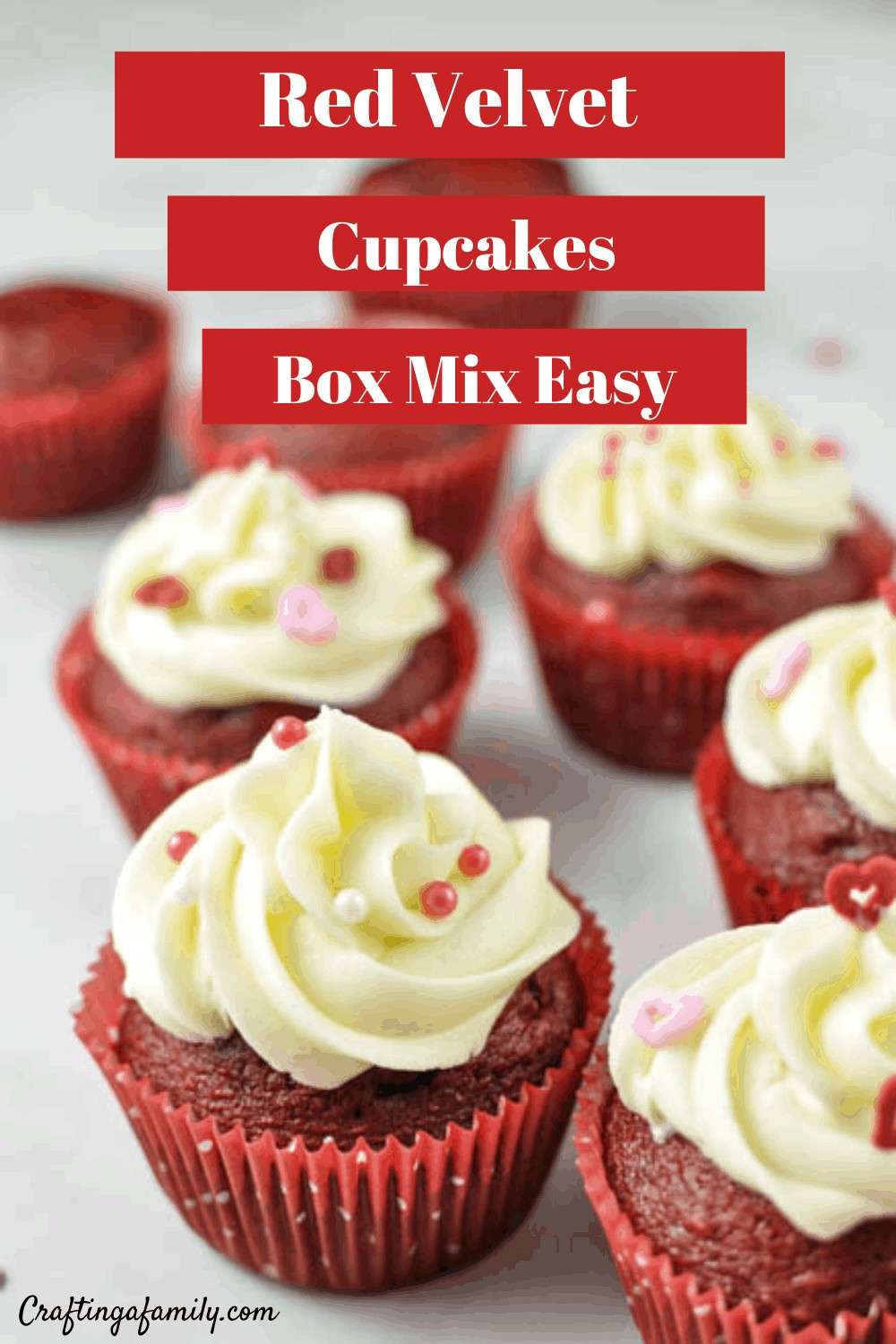 Delicious Red Velvet Cupcakes - Box Mix Simple, Craftingafamily.com