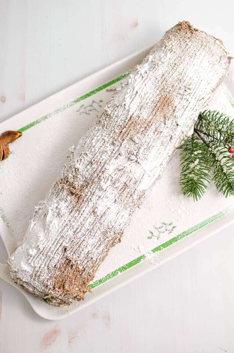 Christmas Yule Log Chocolate Cake Recipe - Crafting a Family Dinner