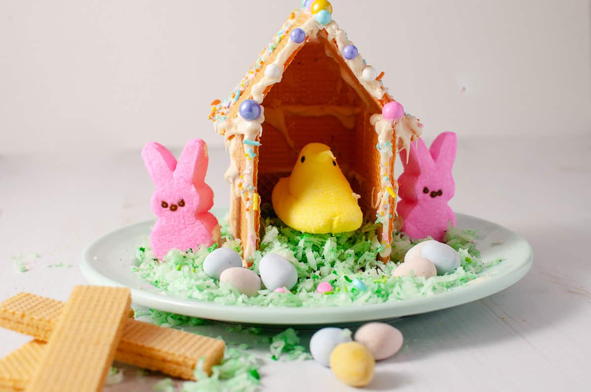 Cute Easter Peeps House Kids Craft - Adorable Marshmallow Peeps