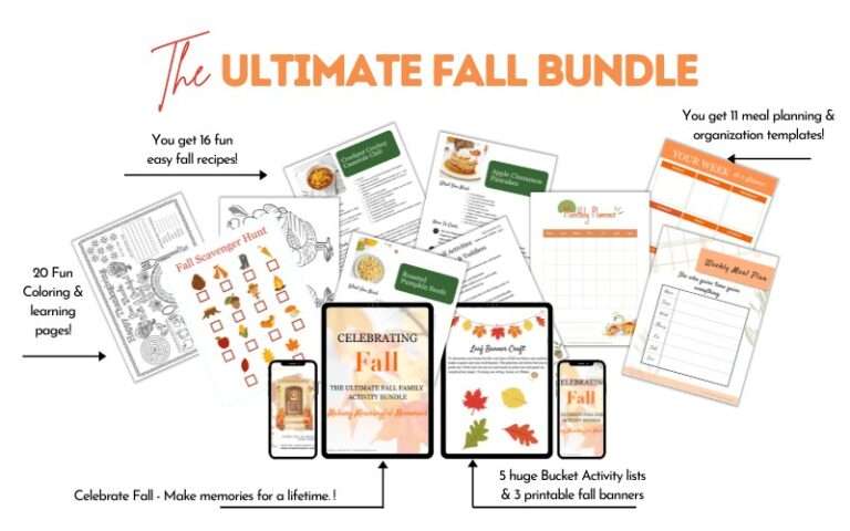 CELEBRATING FALL ACTIVITY BUNDLE FOR KIDS AND FAMILY - Crafting a ...