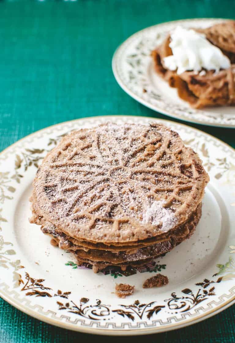 Chocolate Pizzelle Cookie Recipe - Traditional Italian Christmas Cookie