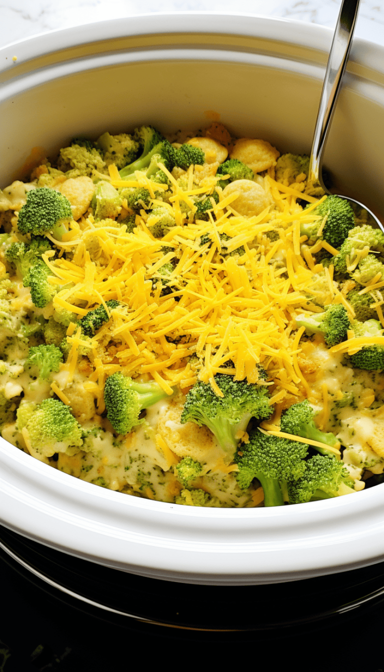 Easy 6-Ingredient Crockpot Cheesy Broccoli Rice Casserole - Crafting a ...